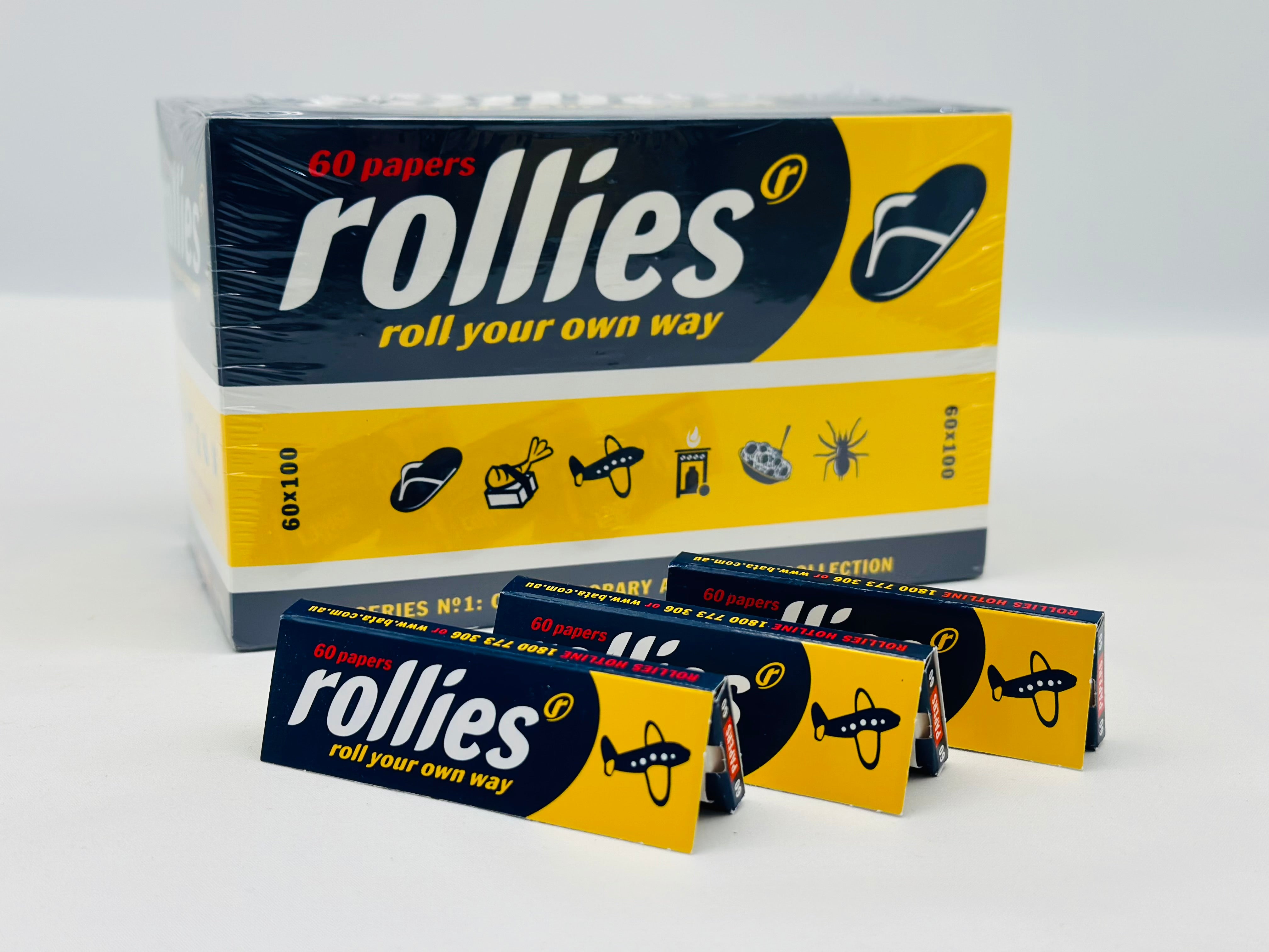 1 X Booklet Rollies Cigarette Rolling Papers. 60 Papers Per Booklet ...